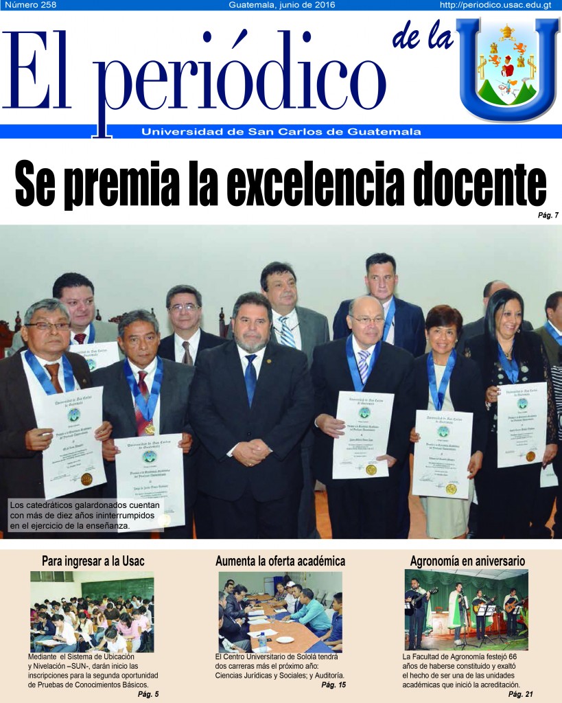 Edición No. 322 del Periódico de la USAC