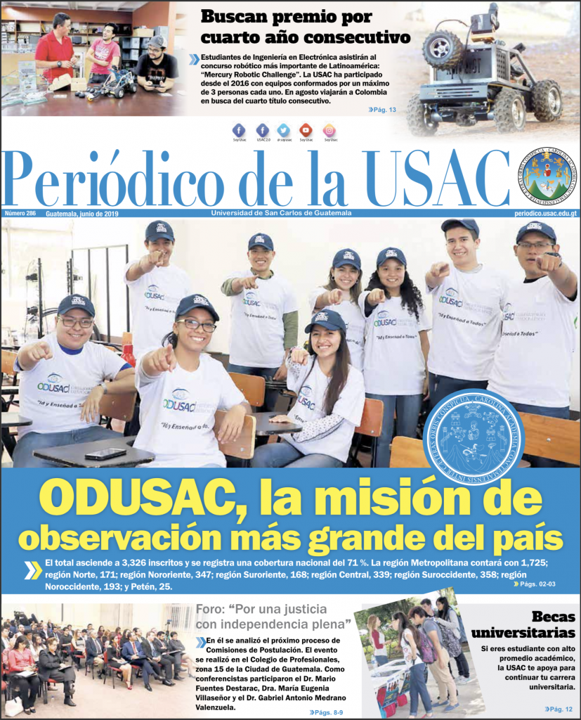 Edición No. 311 del Periódico de la USAC