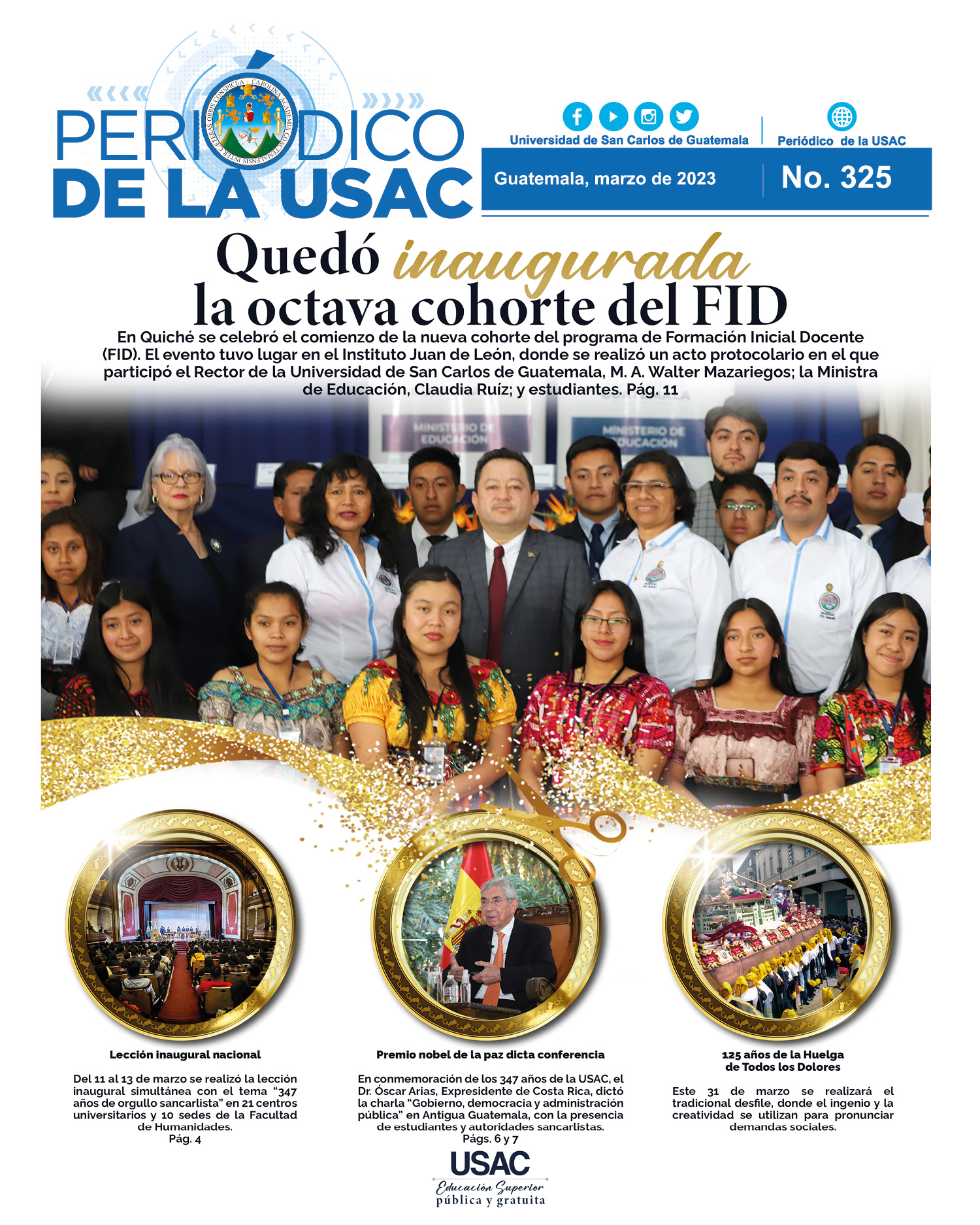 Edición No. 325 del Periódico de la USAC – PERIODICO DE LA USAC